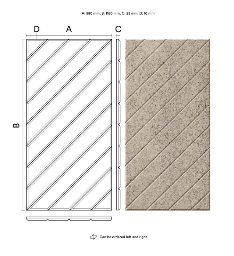 Panel Diagonal - Acoustic Label